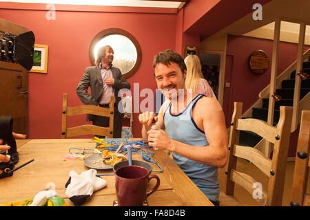 Nicky Evans filming of TV show Shameless Stock Photo - Alamy