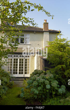 The french windows and rear of Mendips, the childhood home of John ...