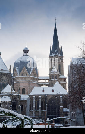 Snow covered Aachen during winter Stock Photo - Alamy