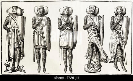 Tombs of Knights Templars at Temple church, City of London Stock Photo ...