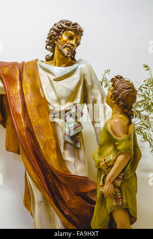 image of Jesus Christ with white mantle, worship and religion Stock ...
