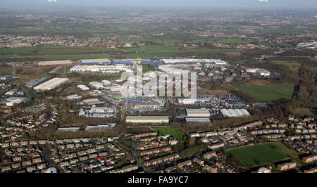 aerial view of Birstall Retail Park, Batley, Leeds Stock Photo - Alamy