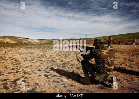 Iraq. 24th Feb, 2015. Peshmerga soldier trains in infantry patrol Stock ...