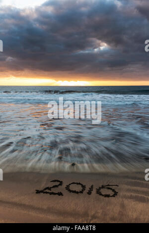 "Tenerife" written on the sand at the beach during sunset, photo with ...
