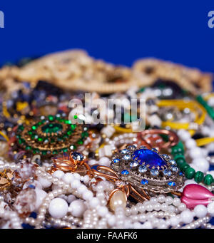 Close up of many differently jewellery background Stock Photo - Alamy
