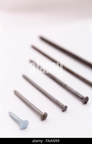 Closeup of the metalic screws Stock Photo - Alamy