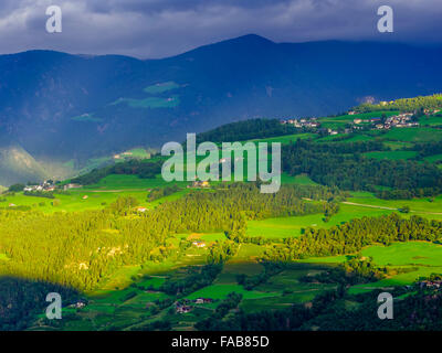 Eisack River valley at sunrise, Italy Stock Photo - Alamy