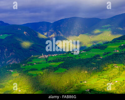 Eisack River valley at sunrise, Italy Stock Photo - Alamy