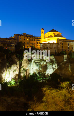 Night view of narrow street of Cuenca. Spain Stock Photo - Alamy