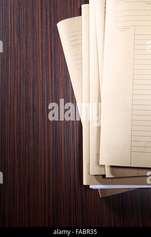 stacks of files waiting for solve Stock Photo - Alamy