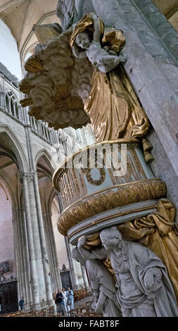 The interior of Amiens Cathedral in France is a masterpiece of Gothic ...