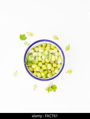 Fresh gooseberry isolated on white background Stock Photo - Alamy