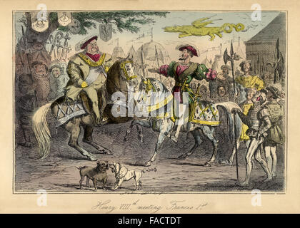 King Henry VIII in Victorian hunting outfit with a shepherd’s crook on ...