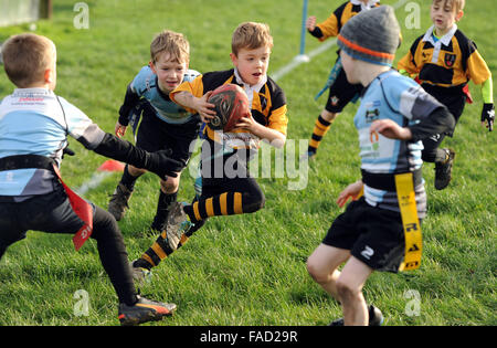 Childrens junior tag rugby action Britain Uk children childrens sport ...