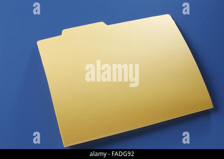 Blank File folder on the blue background Stock Photo - Alamy