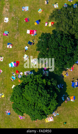 Aerial view, sunbathing, summer, bathers, sunbathing areas, summer fun ...