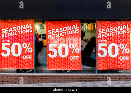 shop window poster advertising 50% off at a branch of the nationwide ...