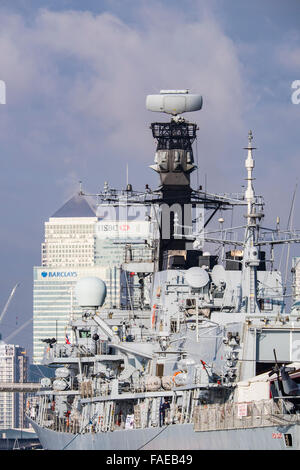 Royal navy Frigate Iron Duke, Docklands, London, England, U.K Stock ...