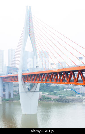 Chongqing, China - The view of Chongqing city and Qiansimen bridge in ...