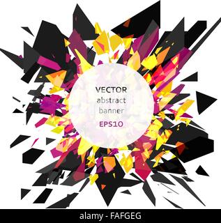 Explosion - abstract red and yellow vector pattern Stock Vector Image ...
