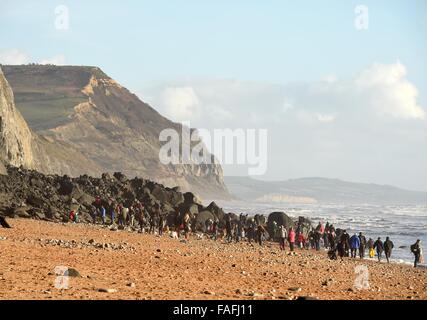Charmouth beach cliff fall, Dorset, Britain, UK Stock Photo - Alamy