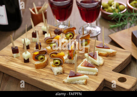 pinchos, tapas, spanish canapes, party finger food Stock Photo - Alamy