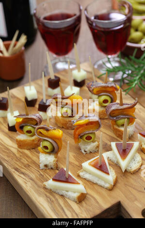 pinchos, tapas, spanish canapes, party finger food Stock Photo - Alamy