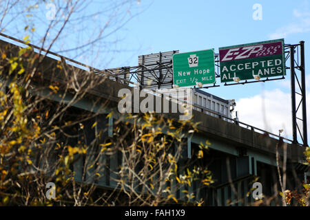 A gantry over the highway Stock Photo - Alamy