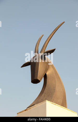 The landmark Oryx roundabout in Doha, Qatar, in May 2009 - now ...