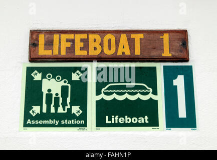 muster station C assembly point on board a ship norway europe Stock ...