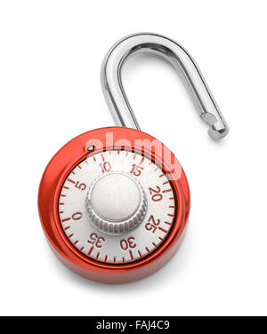 Open combination padlock on white background Stock Photo - Alamy