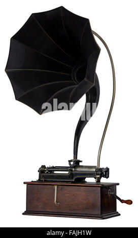 Antique Vintage Recording Crank Audio Player Edison Cylinder Phonograph ...