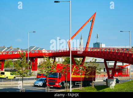 royal mail road transport articulated lorry carrying mail through the ...