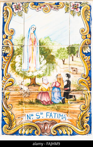 azulejo tiles, our lady of fatima Stock Photo - Alamy