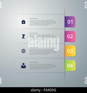 Infographic four options. Modern design template. Vector illustration ...