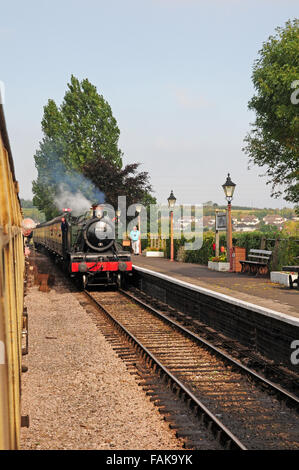 Steam train approaching Williton Station on the West Somerset Steam ...