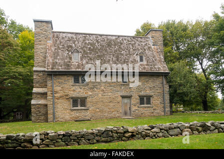 Guilford, Connecticut: Historic stone 1639 Rev. Henry Whitfield Stock ...