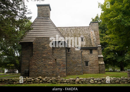 Guilford, Connecticut: Historic stone 1639 Rev. Henry Whitfield House ...