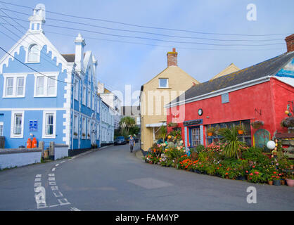 Lizard Village Cornwall England UK Mermaids secret gift shop Stock ...