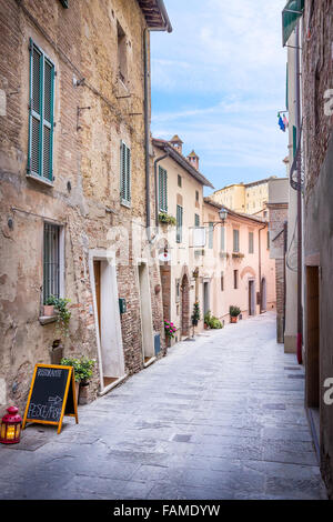 Beautiful street of captivating Montepulciano town in Tuscany, Italy ...