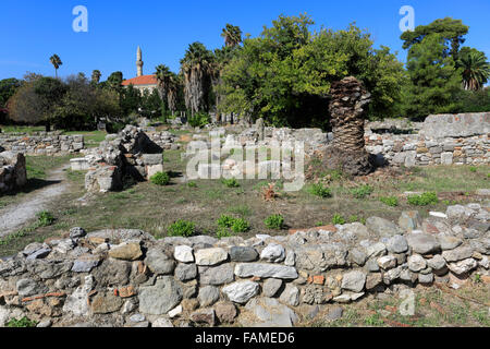 Ruins of the ancient Agora complex, Kos Town, Kos Island, Dodecanese ...