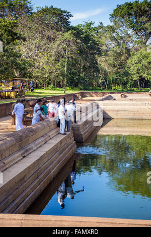 The south pond at the Kuttam Pokuna or Twin Ponds at the ancient site ...