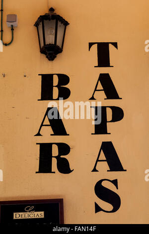 Tapas Bar Sign, Seville, Spain Stock Photo - Alamy