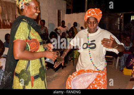 Gambian woman dancer - musician is dancing in Kololi, The Gambia Stock ...