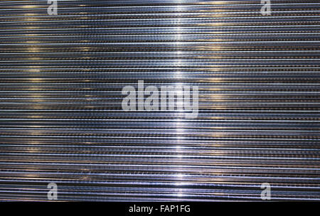 Close up of steel rods or bars used to reinforce concrete in ...