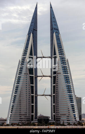 Bahrain World Trade Center Manama Wind Turbines Stock Photo - Alamy