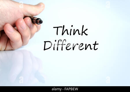 Think different text concept isolated over white background Stock Photo ...