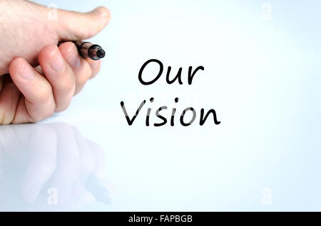 Our vision text concept isolated over white background Stock Photo - Alamy