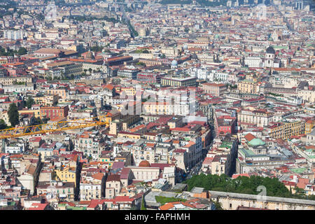 Bird eye view of Naples old town, Italy Stock Photo - Alamy