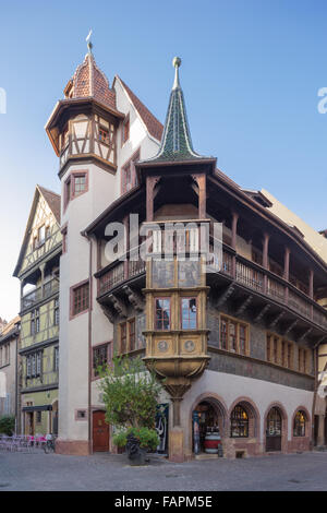 The Pfister House in Colmar, architecture of Renaissance, scenic ...